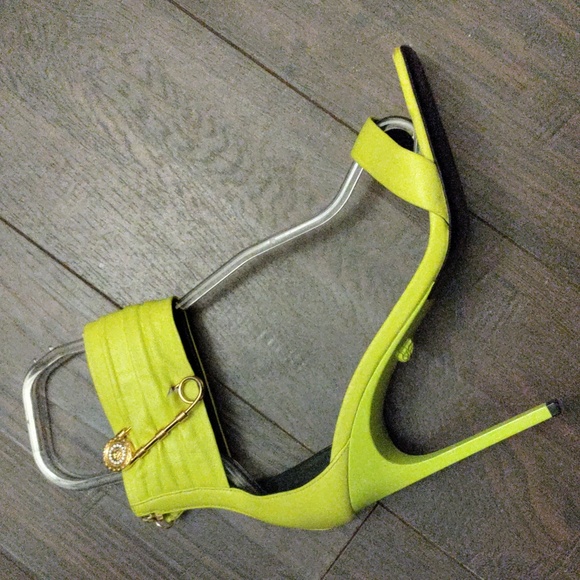 Versace | Shoes | Versace Neon Yellow Leather Stilettos | Poshmark